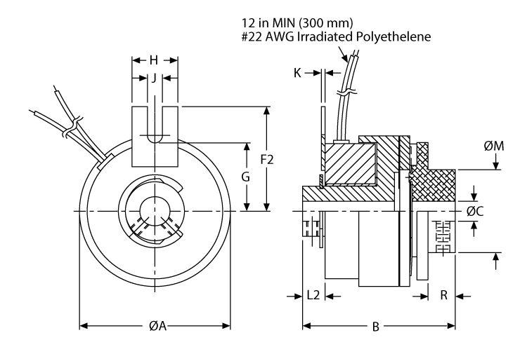 CSC-11B24-M06-M06 - Clutch, 摩擦, CSC系列, 24 Vdc, 6 毫米 Bore. | Thomson